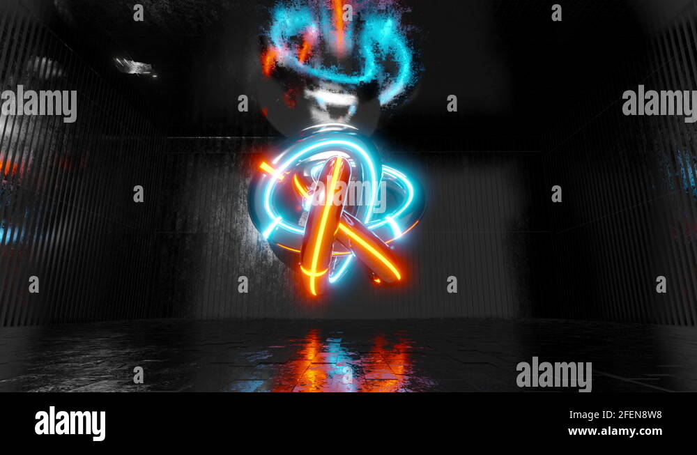 3D Animation of a rotating alien energy core. Motion graphics vfx ...