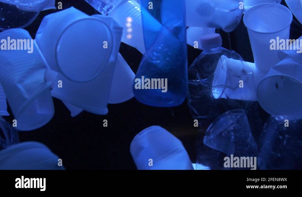 Plastic waste floating in the ocean 4k Stock Video Footage - Alamy