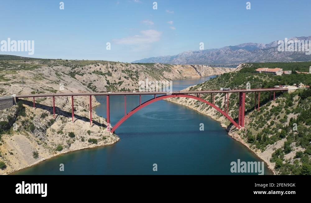 Maslenica Bridge Most in Croatia. The Maslenica Bridge is a deck arch ...