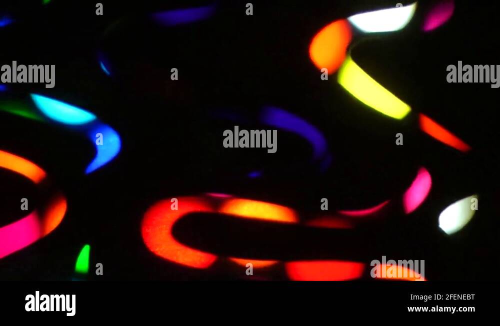 1960's Psychedelic DJ Disco Effects Light Wheel Black Background Stock ...