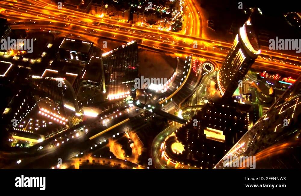 Dubai, Aerial View from Burj Khalifa, Skyline, Traffic, Skyscrapers ...