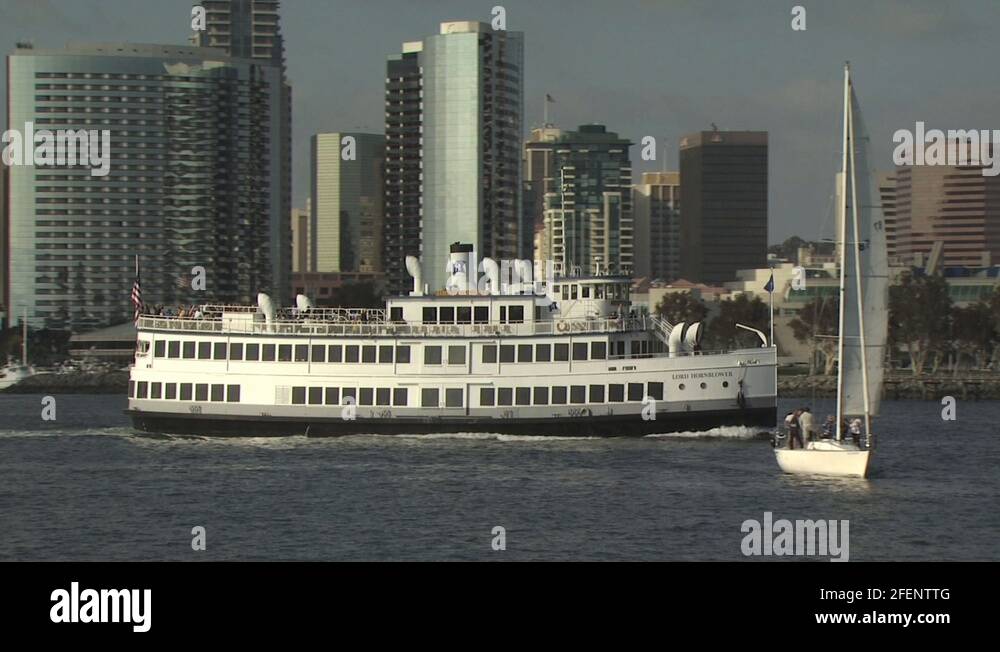 Cruise Ship Entering A Marina Stock Video Footage - Alamy