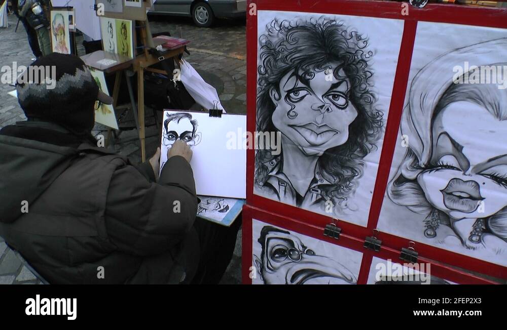 Caricature caricatures artist artists Stock Videos & Footage - HD and ...