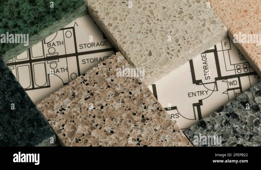 selection of granite stone counter top and floor tiles samples Stock ...