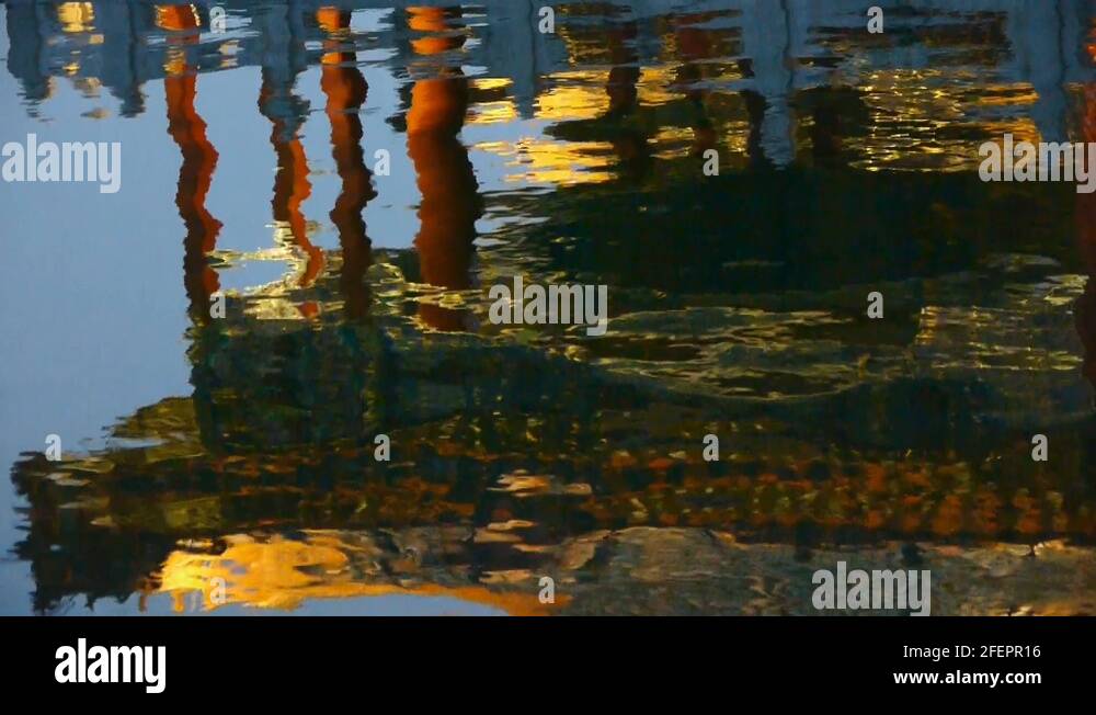 China Beijing ancient Chinese architecture pavilions reflection in pool ...