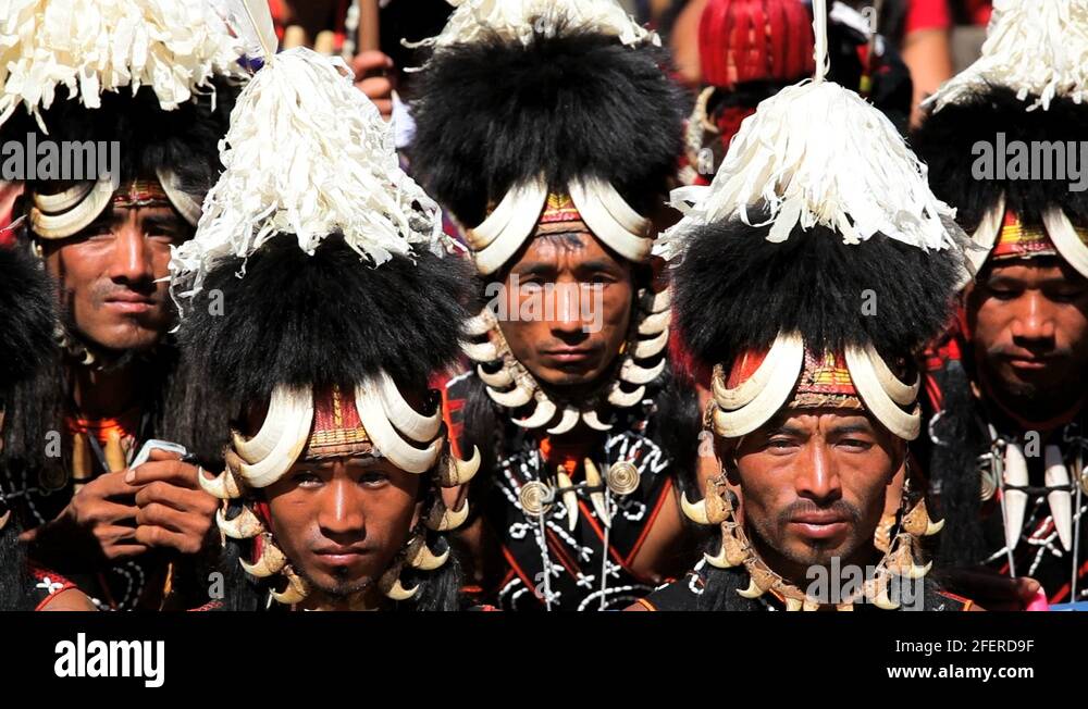 Chang tribesmen traditional costume, India Stock Video Footage - Alamy