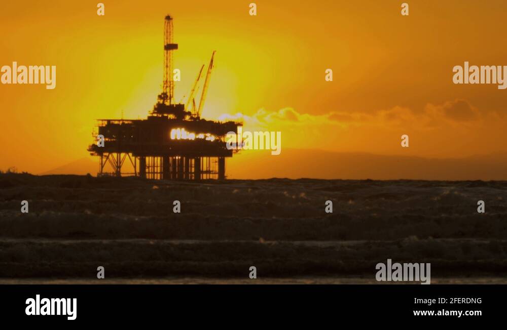 Oil rig platform offshore sunset Stock Videos & Footage - HD and 4K ...