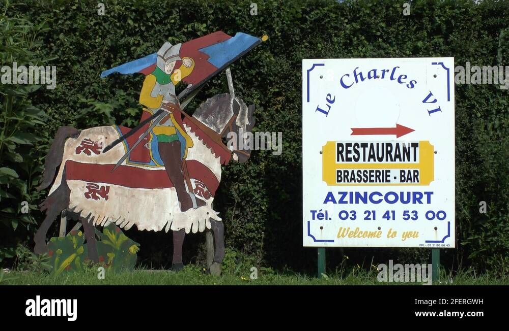 The site of the Battle of Azincourt (Agincourt) 1415, northern France ...