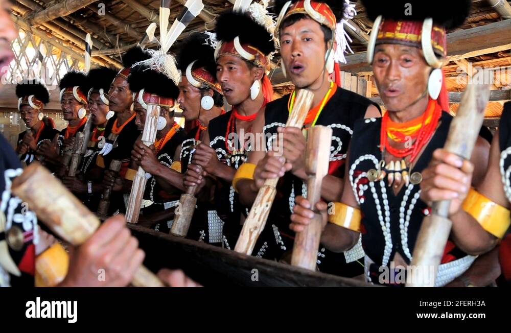 Chang tribesmen traditional costume, India Stock Video Footage - Alamy