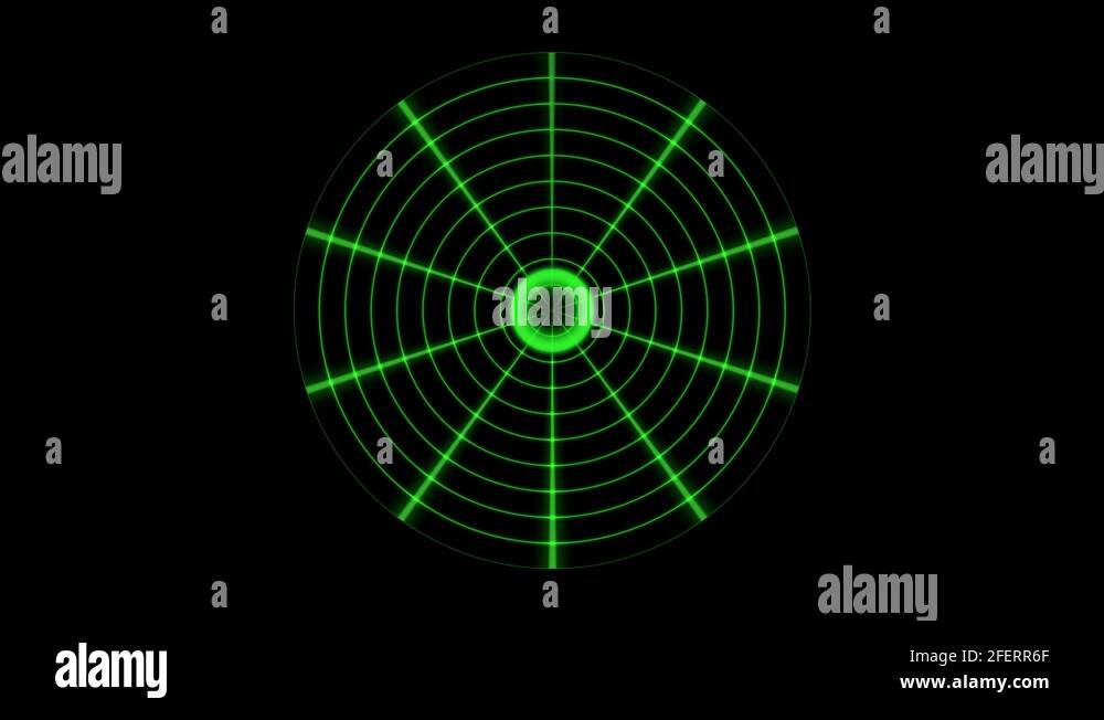 Green Radial Radar Screen over Black Stock Video Footage - Alamy