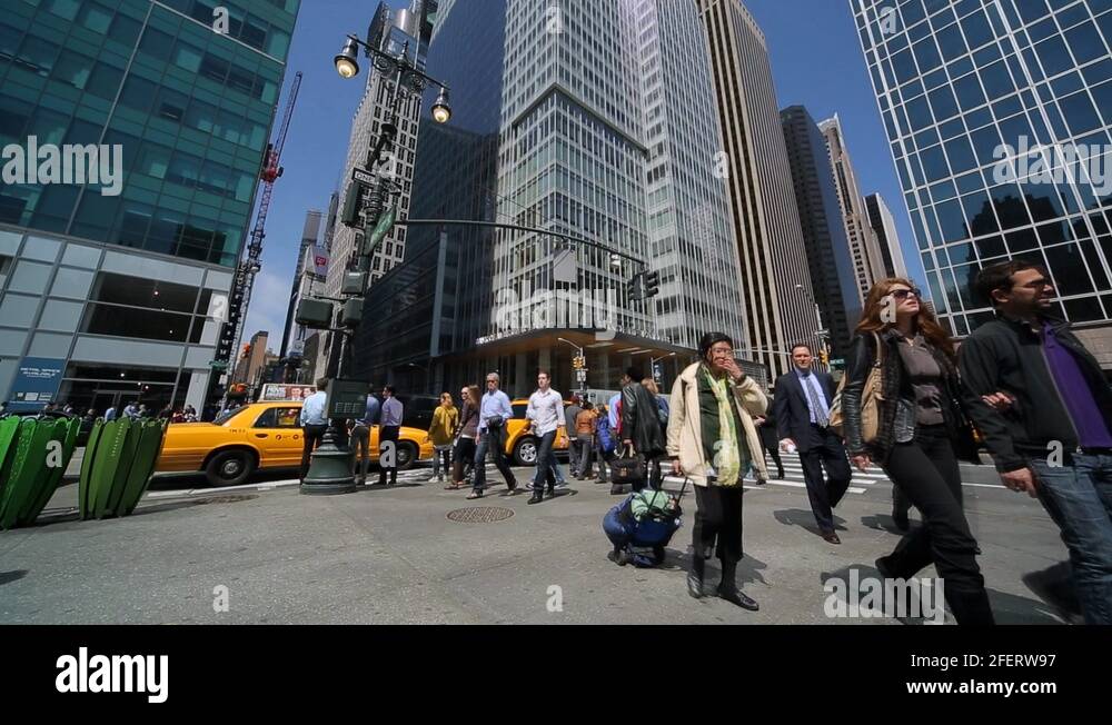 Crowd of people walking street time-lapse Stock Video Footage - Alamy