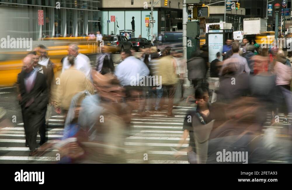 Crowd of people walking street timelapse Stock Video Footage - Alamy