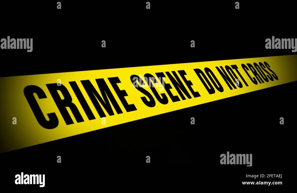 Crime Scene Tape with Red and Blue flashes Stock Video Footage - Alamy