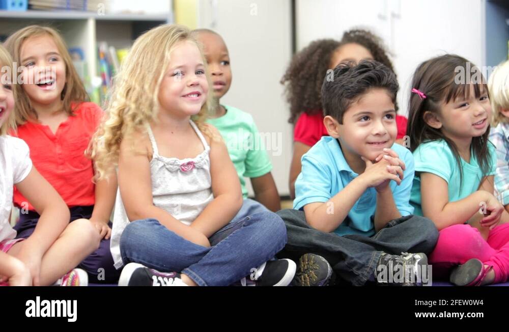 Preschool sitting on floor classroom Stock Videos & Footage - HD and 4K ...