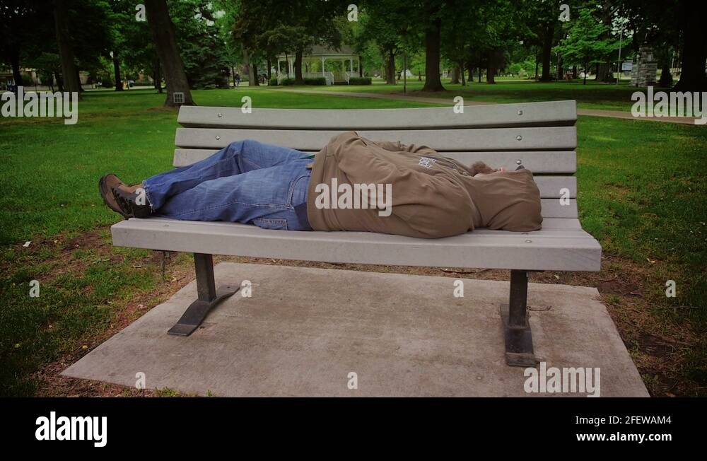 Homeless man on park bench Stock Videos & Footage - HD and 4K Video ...