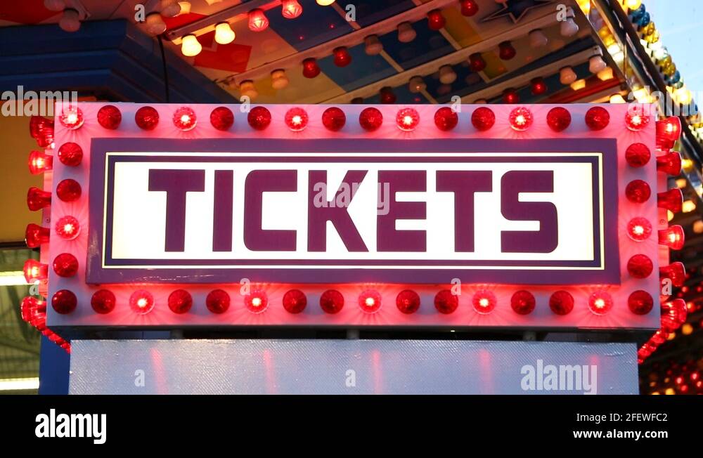Neon tickets sign Stock Videos & Footage - HD and 4K Video Clips - Alamy