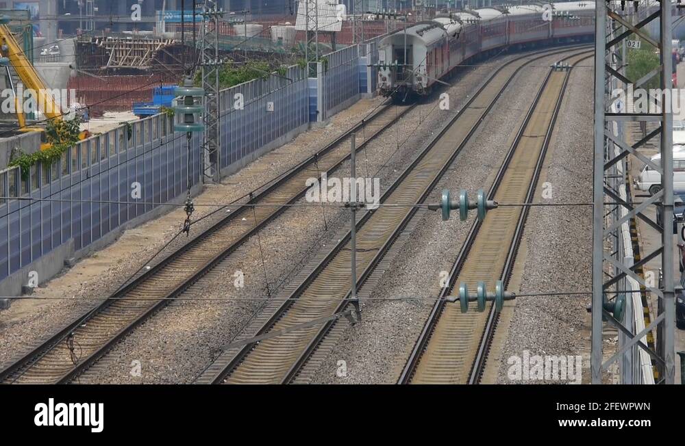 train slowly passing,intercity traffic in china Stock Video Footage - Alamy