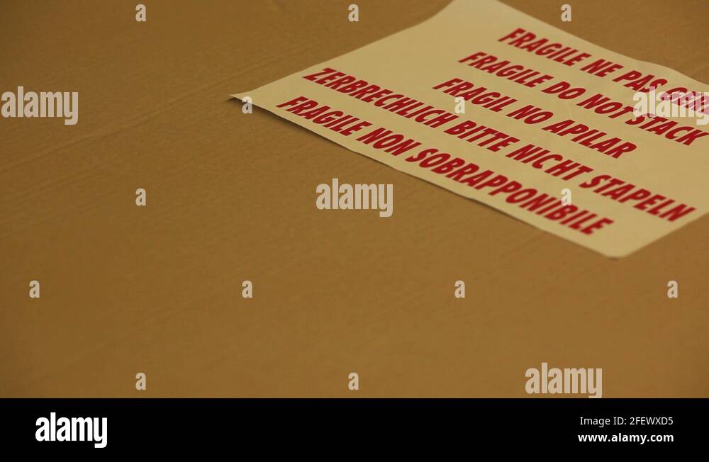 Fragile sticker Stock Videos & Footage - HD and 4K Video Clips - Alamy