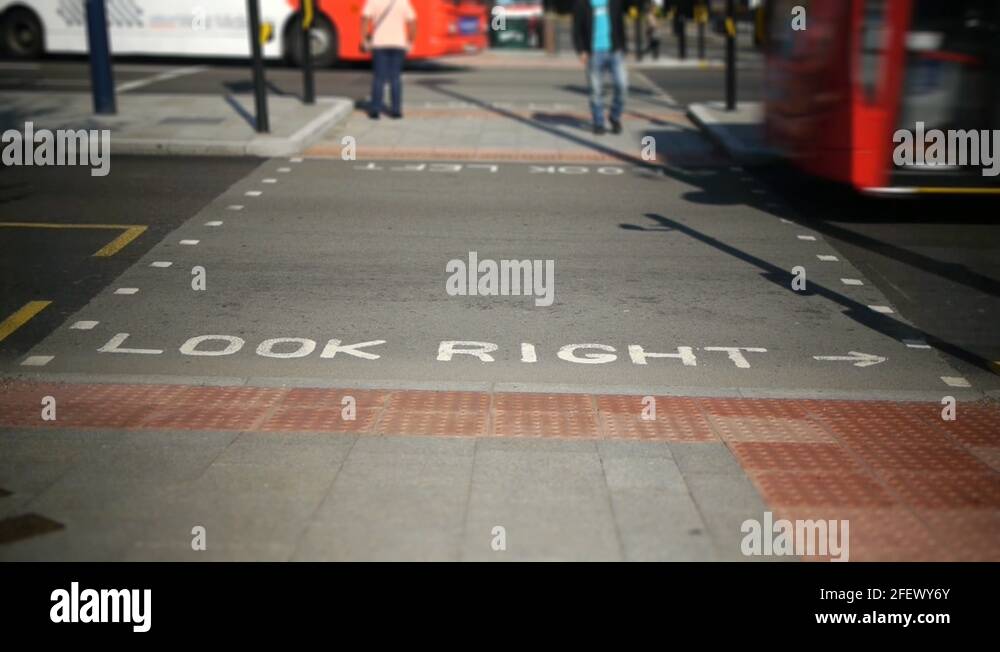 Pedestrian crossing look right Stock Videos & Footage - HD and 4K Video ...