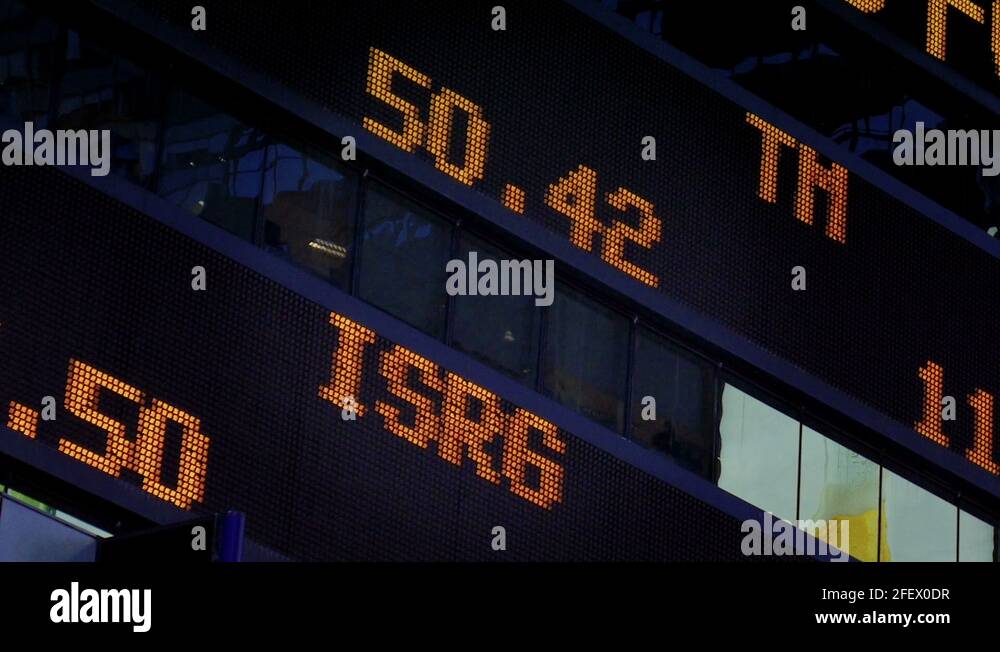 Times Square Stock Market Ticker Stock Video Footage - Alamy