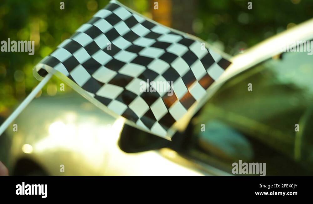 Race car finish flag Stock Videos & Footage - HD and 4K Video Clips - Alamy