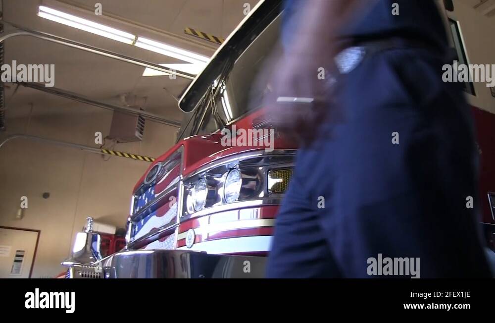 children visit fire station, fireman Stock Video Footage - Alamy