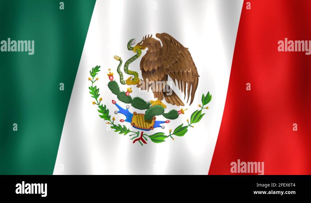 Mexico Flag Loop Animation Stock Video Footage - Alamy
