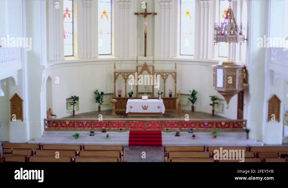 Altar in Evangelical Lutheran Cathedral of Sts. Peter and Paul Stock ...
