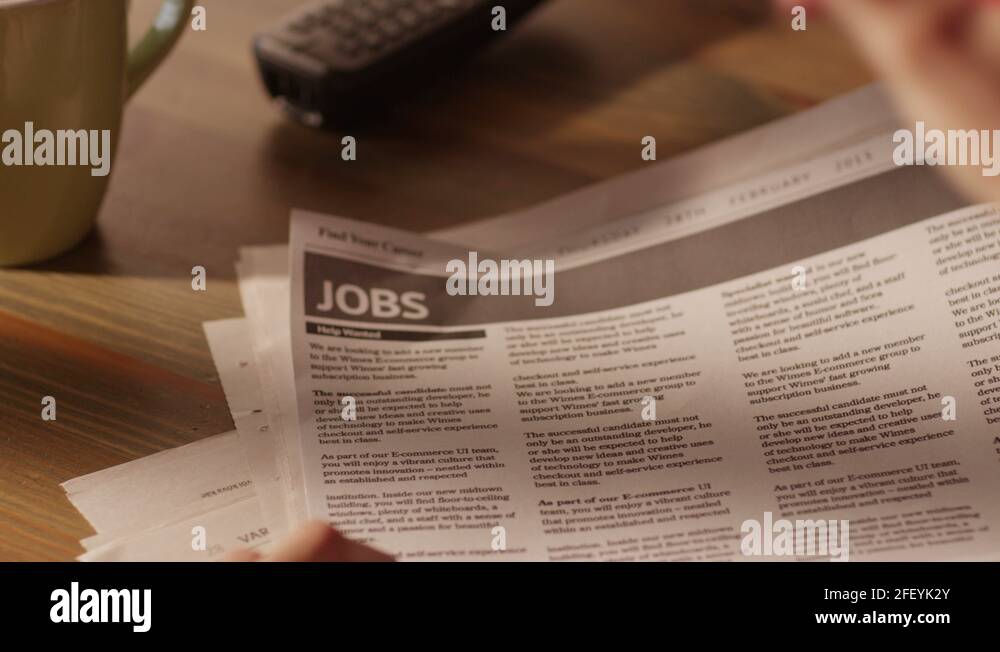 Job advertisement newspaper Stock Videos & Footage - HD and 4K Video ...