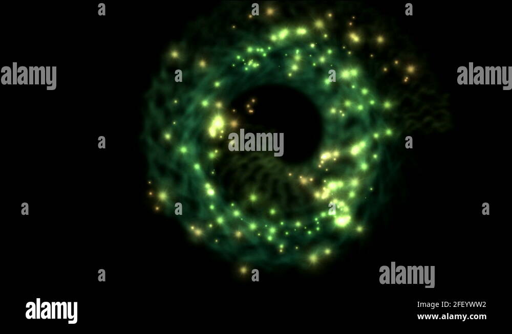 Circle fireworks ion ring particle background,round flare stars rays ...