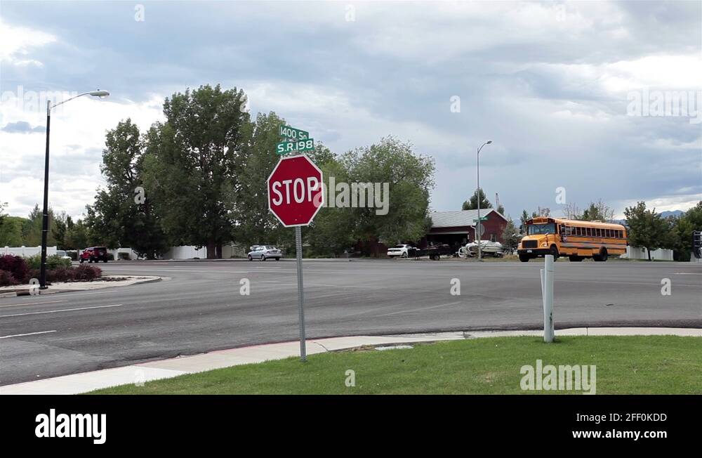 Intersection stop sign Stock Videos & Footage - HD and 4K Video Clips ...