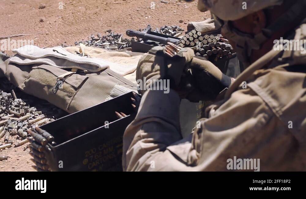 Infantry - Light Machine Gun fire 06 Stock Video Footage - Alamy