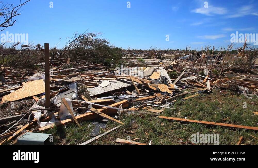 Moore Oklahoma, EF5 Tornado damage & aftermath PT2 Stock Video Footage ...