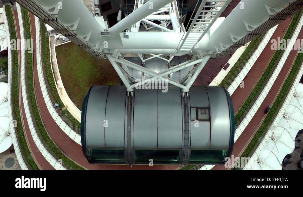 Singapore 028 futuristic architecture of ferris wheel base Stock Video ...