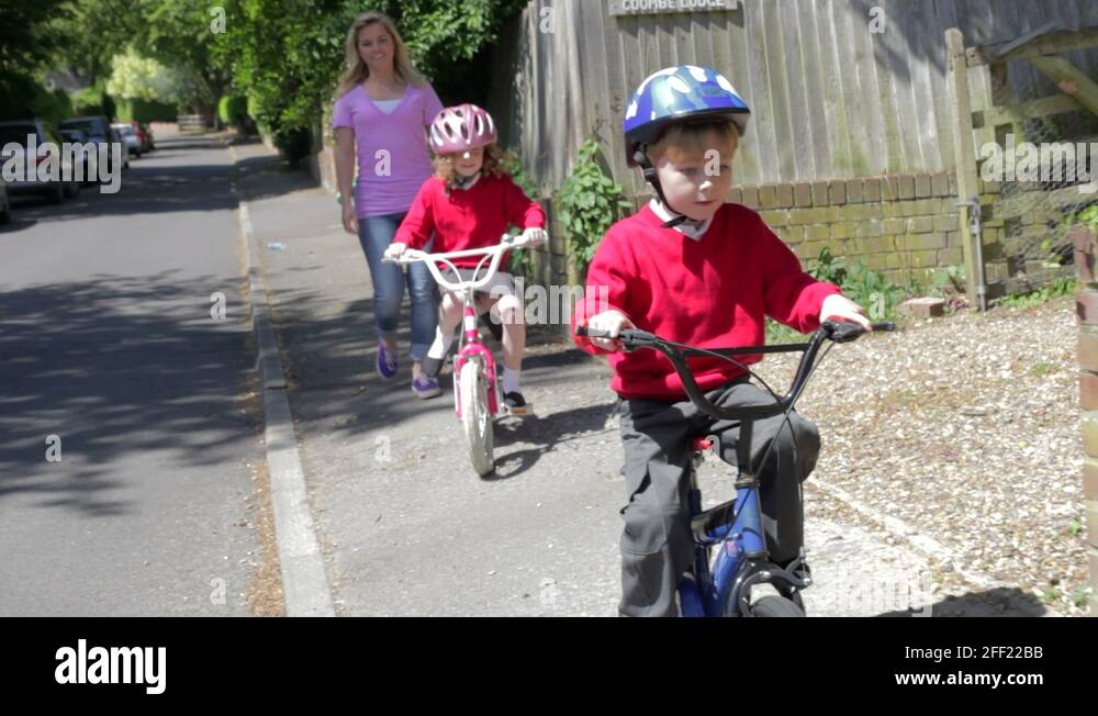 School cycle riding children Stock Videos & Footage - HD and 4K Video ...