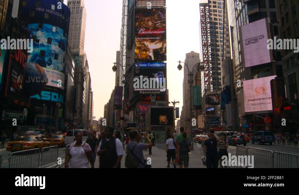 New York City, Times Square, early evening pre-pedestrian mall Stock ...