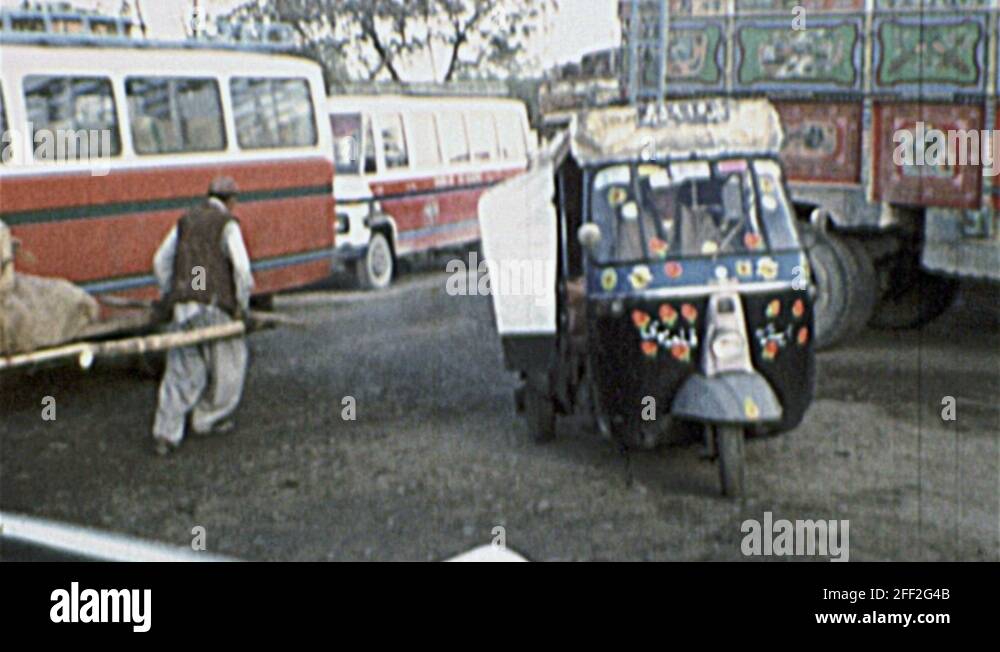 Tuk Tuk Driver AFGHANISTAN Kabul Taxi 1980s Vintage Film Home Movie ...