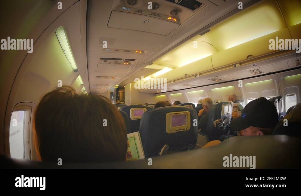 Passengers inside a jet airplane Stock Videos & Footage - HD and 4K ...