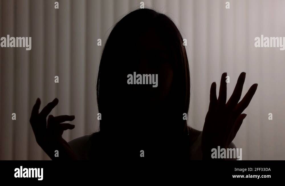 Anonymous Silhouette Girl Interview Stock Video Footage - Alamy