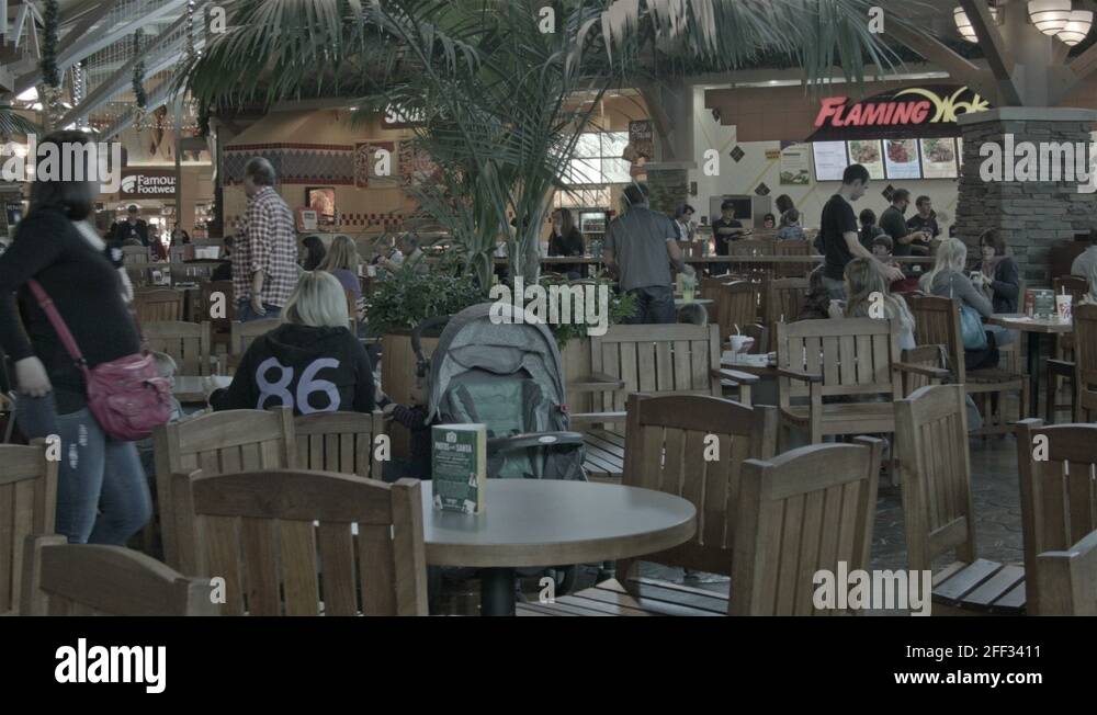 Mall food court busy crowded lunch destination HD 1223 Stock Video ...