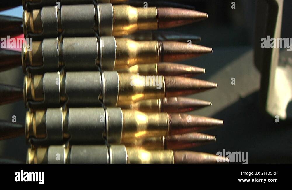 50 Caliber Machine Gun Bullets Military Police Ammunition Belt Fed ...