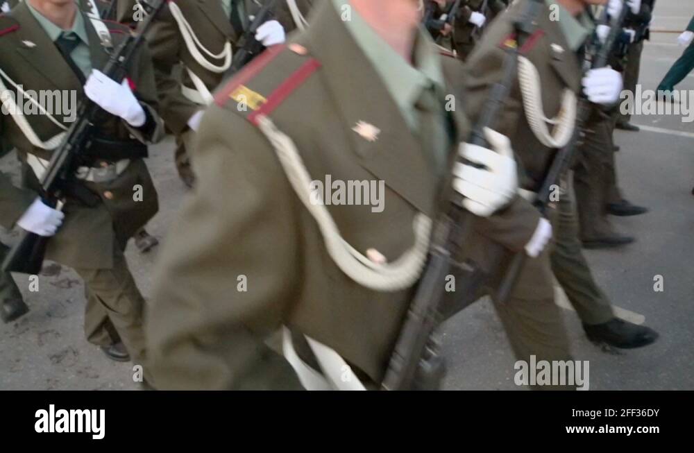 Army soldiers with rifles in parade Stock Videos & Footage - HD and 4K ...