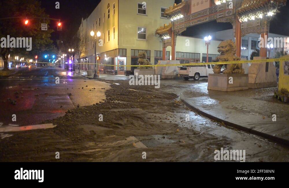 Mud In Roadway After Flooding Stock Video Footage - Alamy