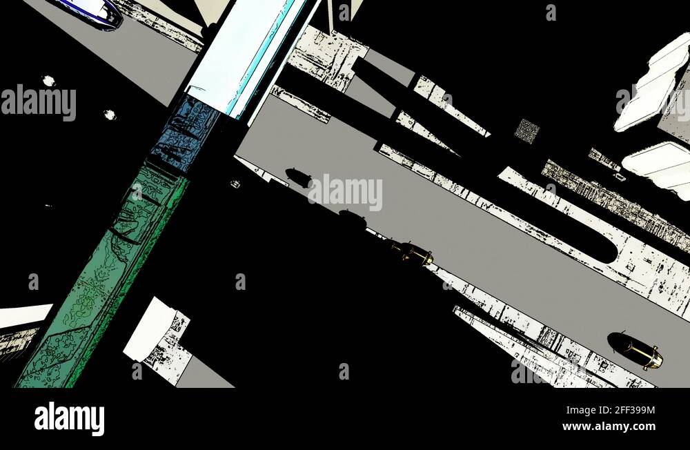 Illustration cartoon high city buildings Stock Videos & Footage - HD ...