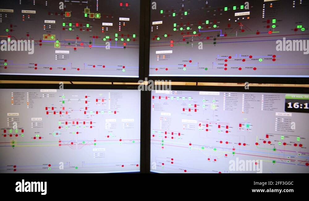 Railway scheme on board display, zoom in Stock Video Footage - Alamy