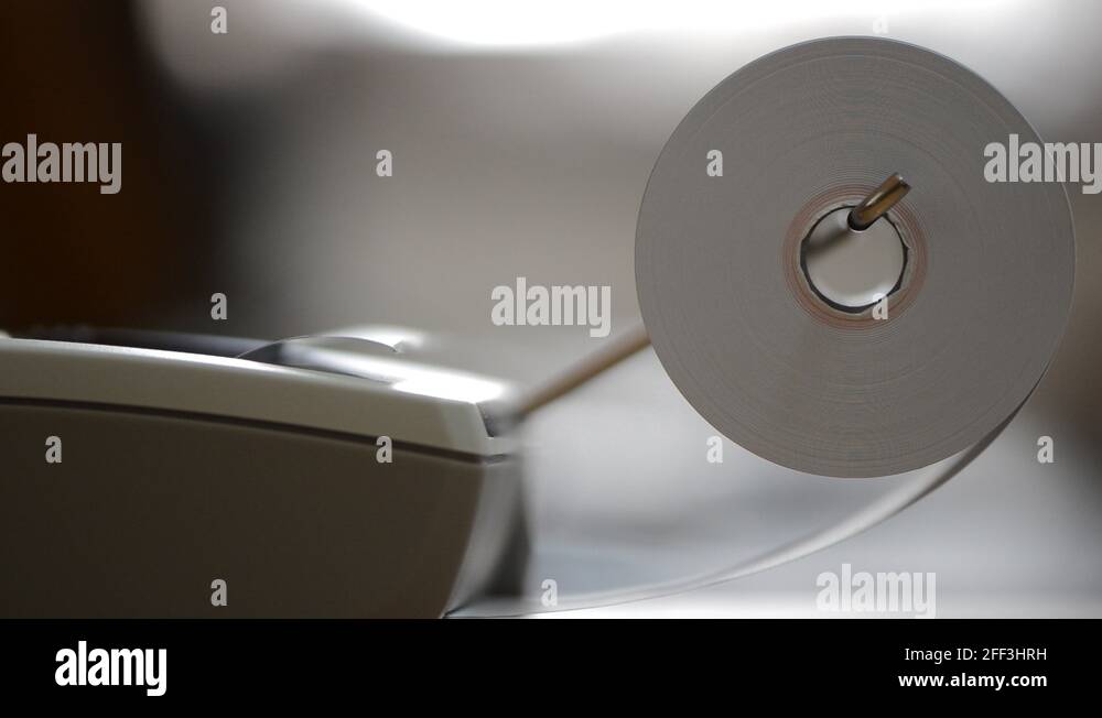 Calculator roll adding machine tape Stock Videos & Footage - HD and 4K ...