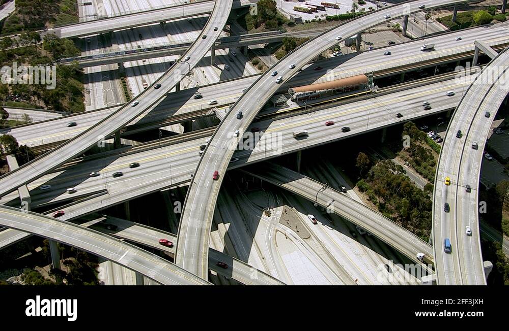 Los angeles freeway aerial Stock Videos & Footage - HD and 4K Video ...