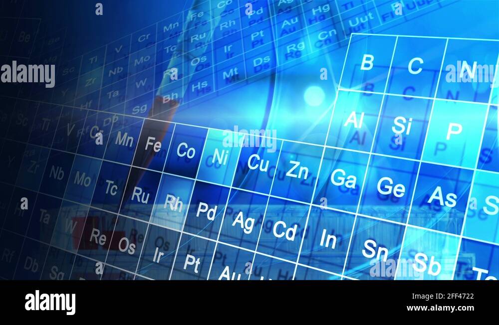 CG motion graphic scientific periodic table elements Stock Video ...