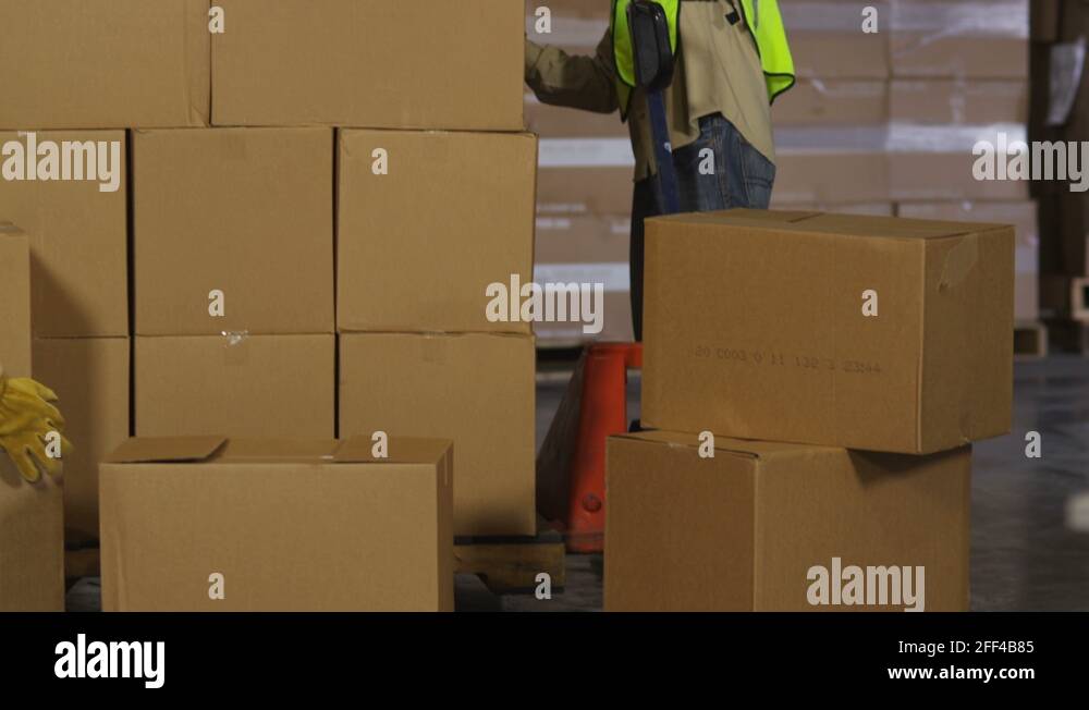 Lifting stack boxes warehouse Stock Videos & Footage - HD and 4K Video ...