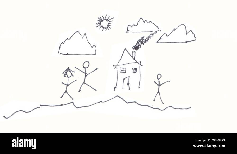 Kids drawing house Stock Videos & Footage - HD and 4K Video Clips - Alamy